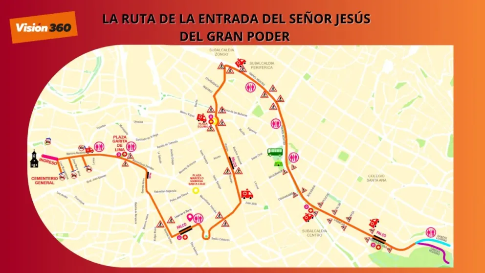 Conozca la ruta del Gran Poder para este sábado | Visión 360