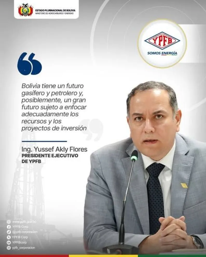 El presidente de YPFB asegura que Bolivia cuenta con un futuro ...